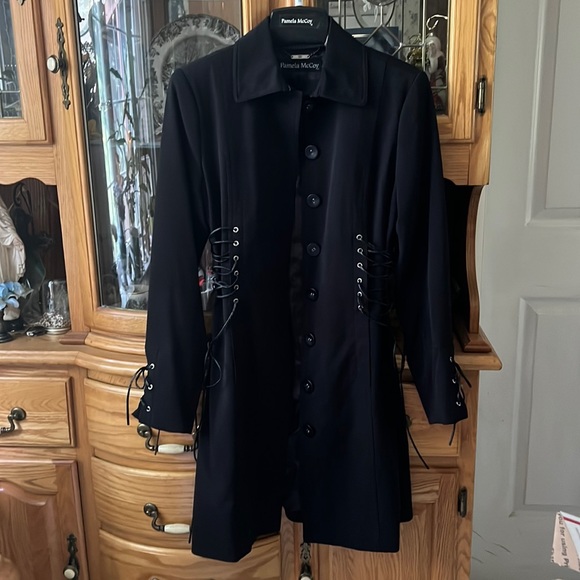 Pamela McCoy | Jackets & Coats | Nwot Black Corset Laced Jacket | Poshmark